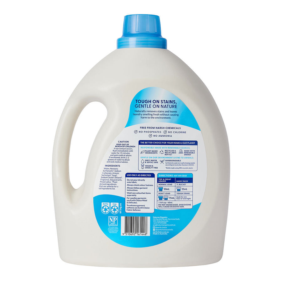 Earth Choice Laundry Liquid Detergent | Plant Based | Natures Organics