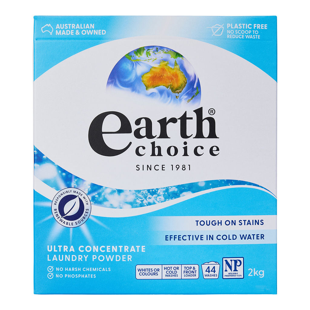 Earth Choice Laundry Powder Top & Front Loader 2kg – Natures Organics
