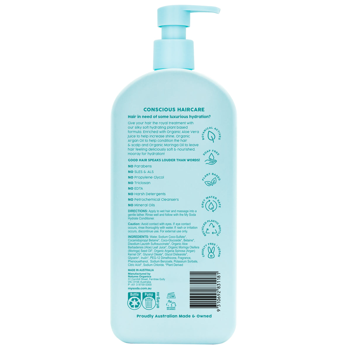 My Soda Australia | Plant Based Shampoo & Conditioners | Natures Organics